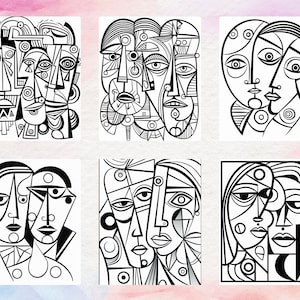 30 Picasso Abstract Coloring Pages - Adult Coloring Pages - Printable ...