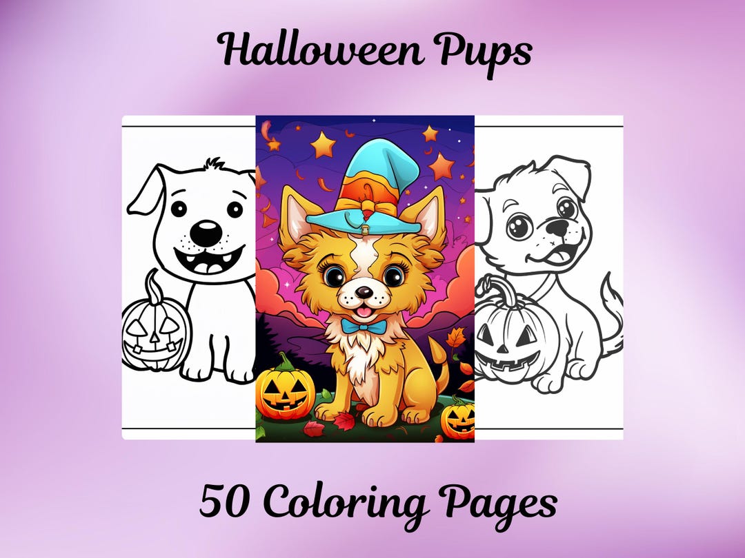 50 Halloween Puppies Coloring Pages for Kids Children's Coloring Pages ...