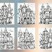 30 Doodle Houses Adult Coloring Pages Printable PDF, Instant Download ...
