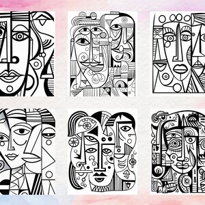 30 Picasso Abstract Coloring Pages - Adult Coloring Pages - Printable ...
