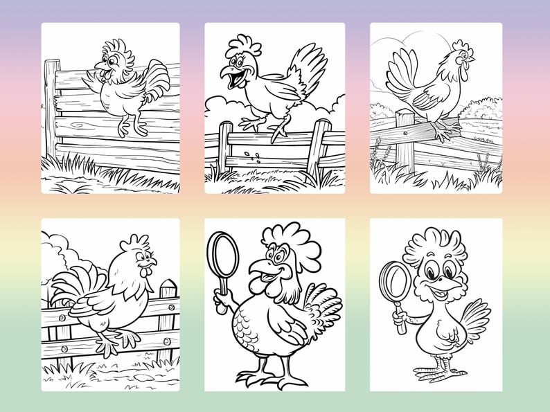 30 Crazy Chicken Coloring Pages for Kids Children's Coloring Pages ...