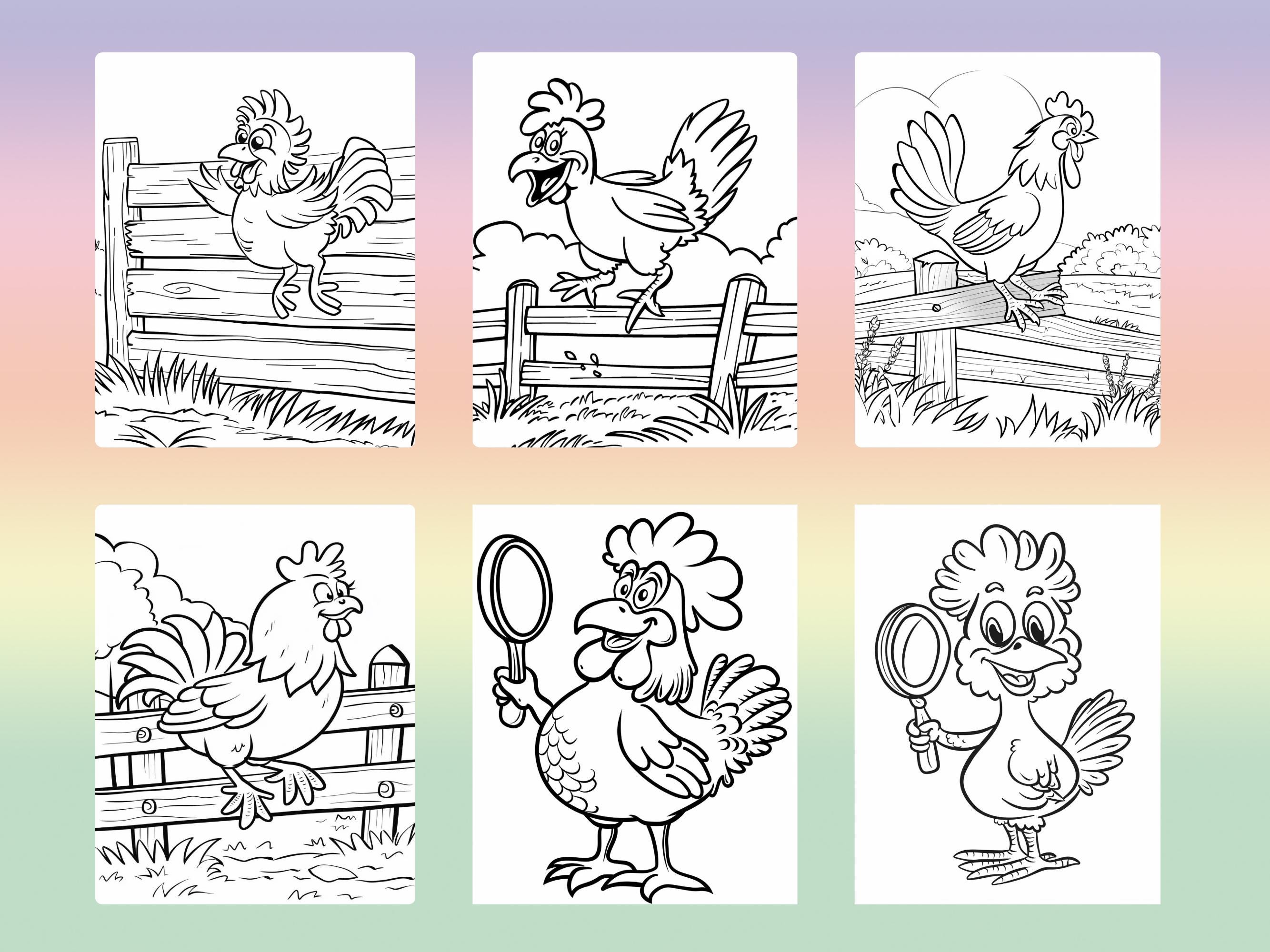 30 Crazy Chicken Coloring Pages for Kids Children's Coloring Pages ...