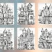 30 Doodle Houses Adult Coloring Pages Printable PDF, Instant Download ...