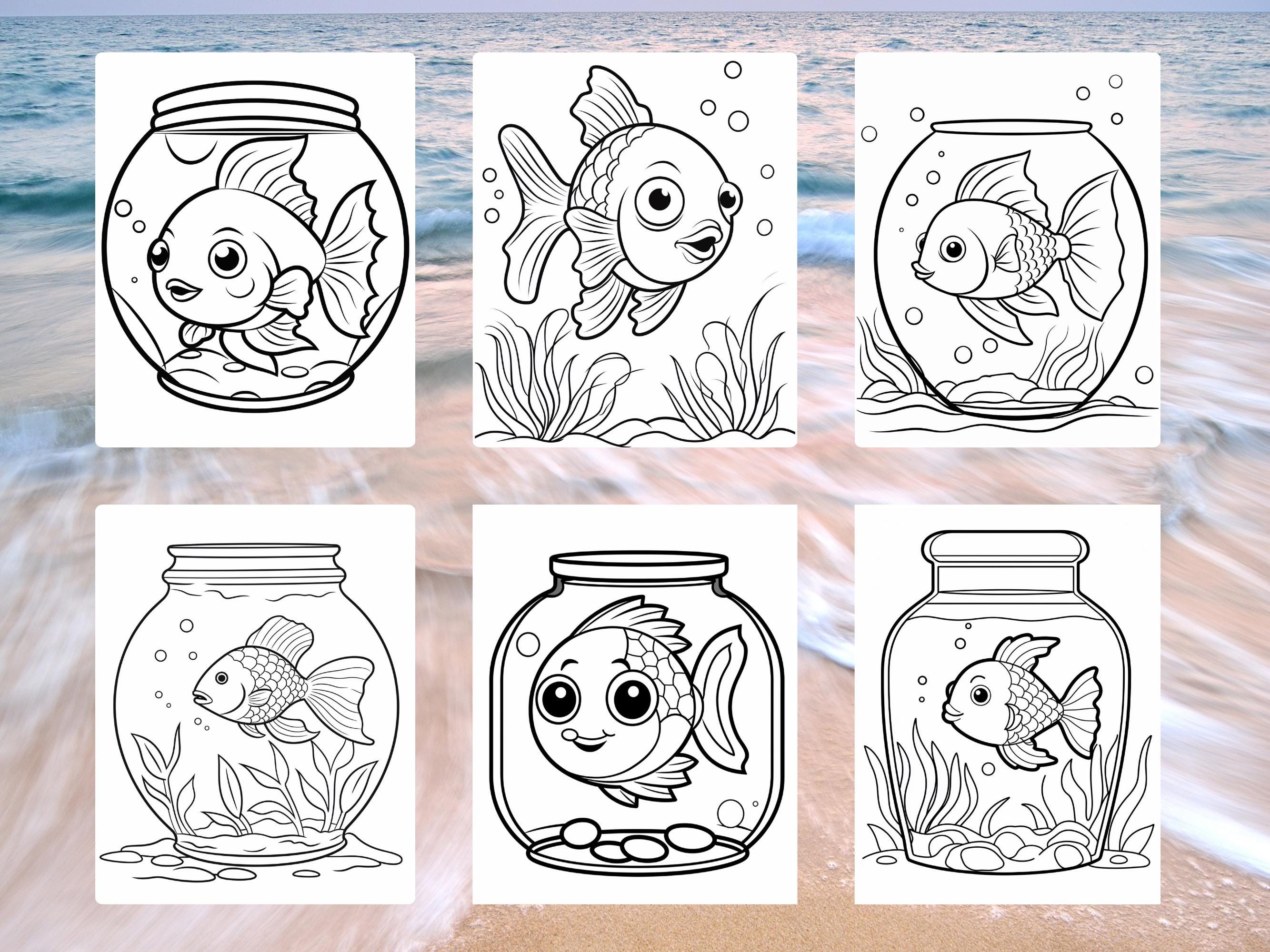 30 Fish Aquarium Coloring Pages for Kids Children Coloring Pages ...