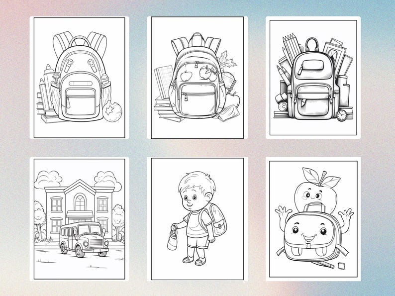 30 Back to School Coloring Pages for Kids Children's Coloring Pages ...