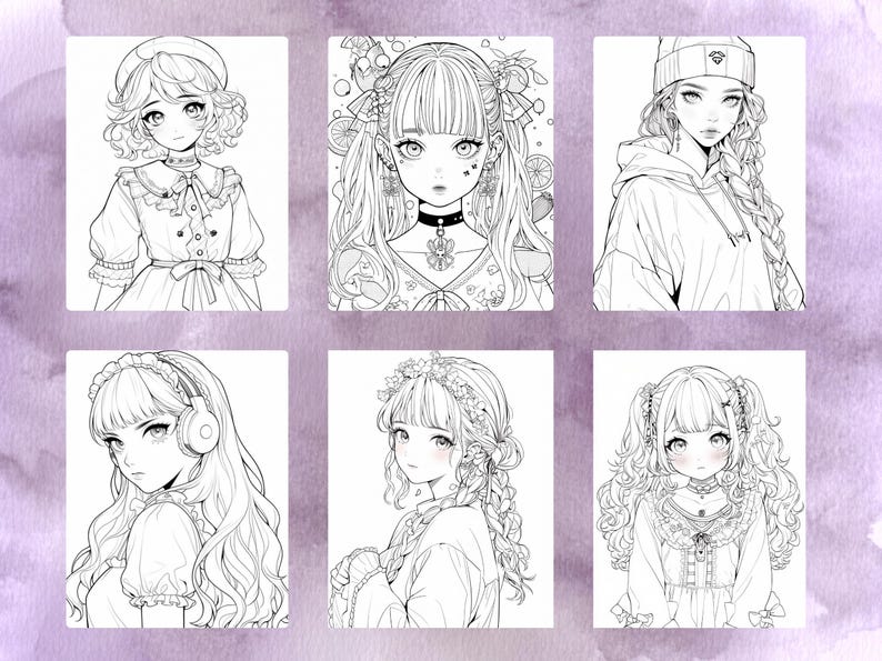 60 Anime Decora Girls Coloring Pages Adult Coloring Pages Printable PDF ...