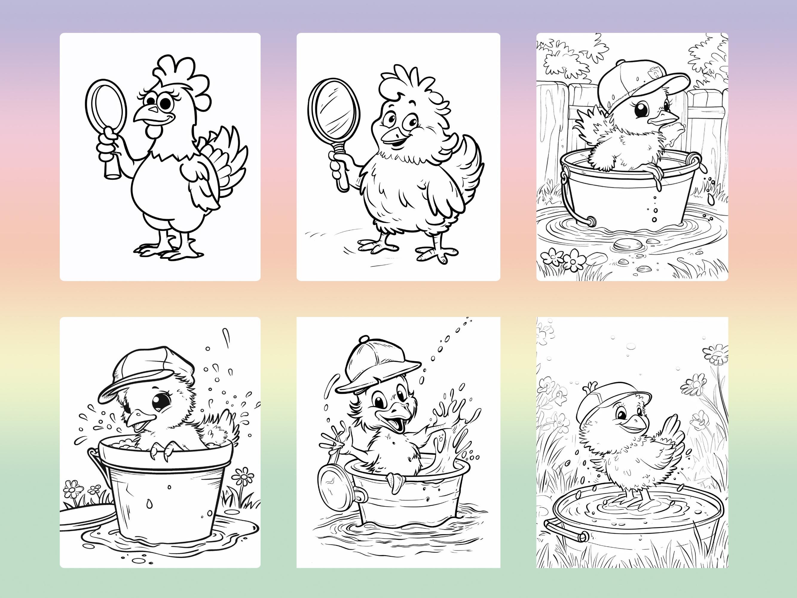 30 Crazy Chicken Coloring Pages for Kids Children's Coloring Pages ...