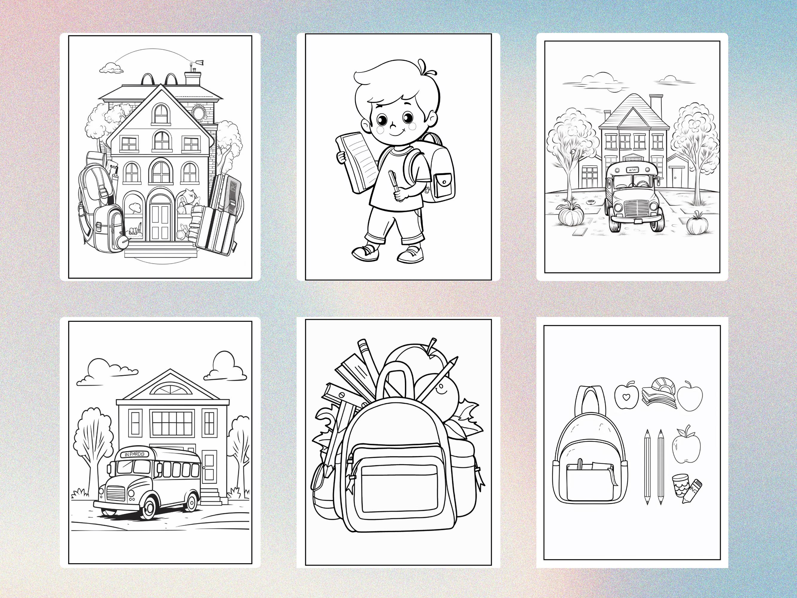 30 Back to School Coloring Pages for Kids Children's Coloring Pages ...