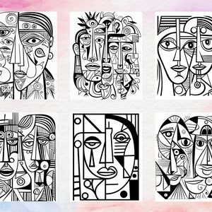 30 Picasso Abstract Coloring Pages - Adult Coloring Pages - Printable ...