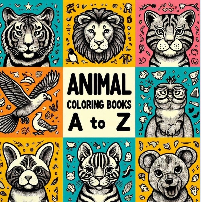 Animal A to Z Coloring Pages Printable PDF Coloring Pages Coloring ...