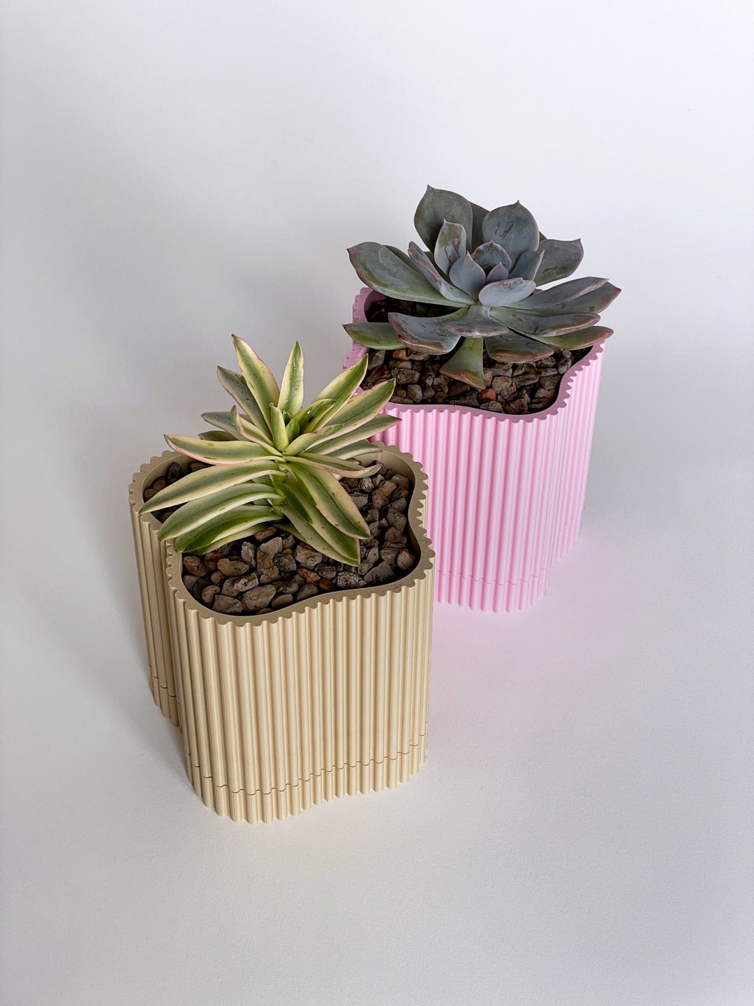Wavy Planter Pot in 4 and 6 3D Printed Planter, Modern Home Decor ...