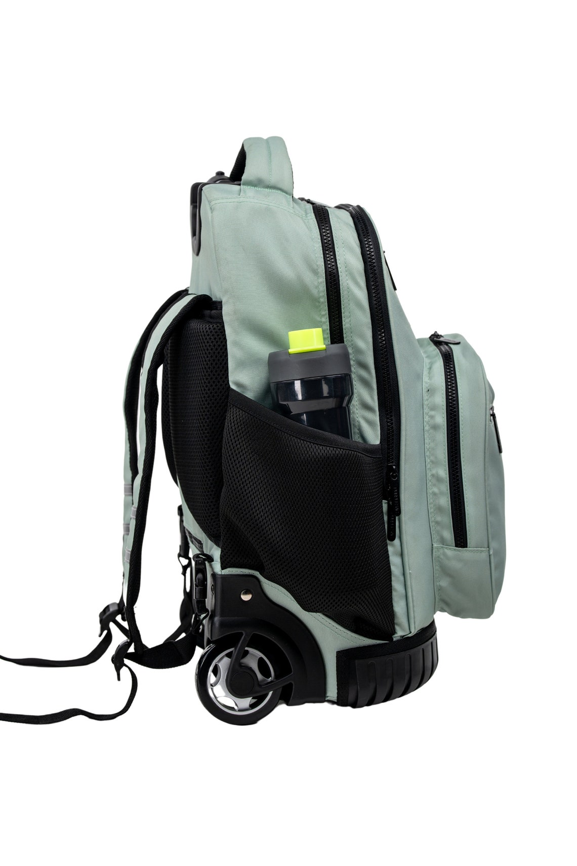 Rolling Trolley Backpack 38liters (sage) by Purplesac - Etsy