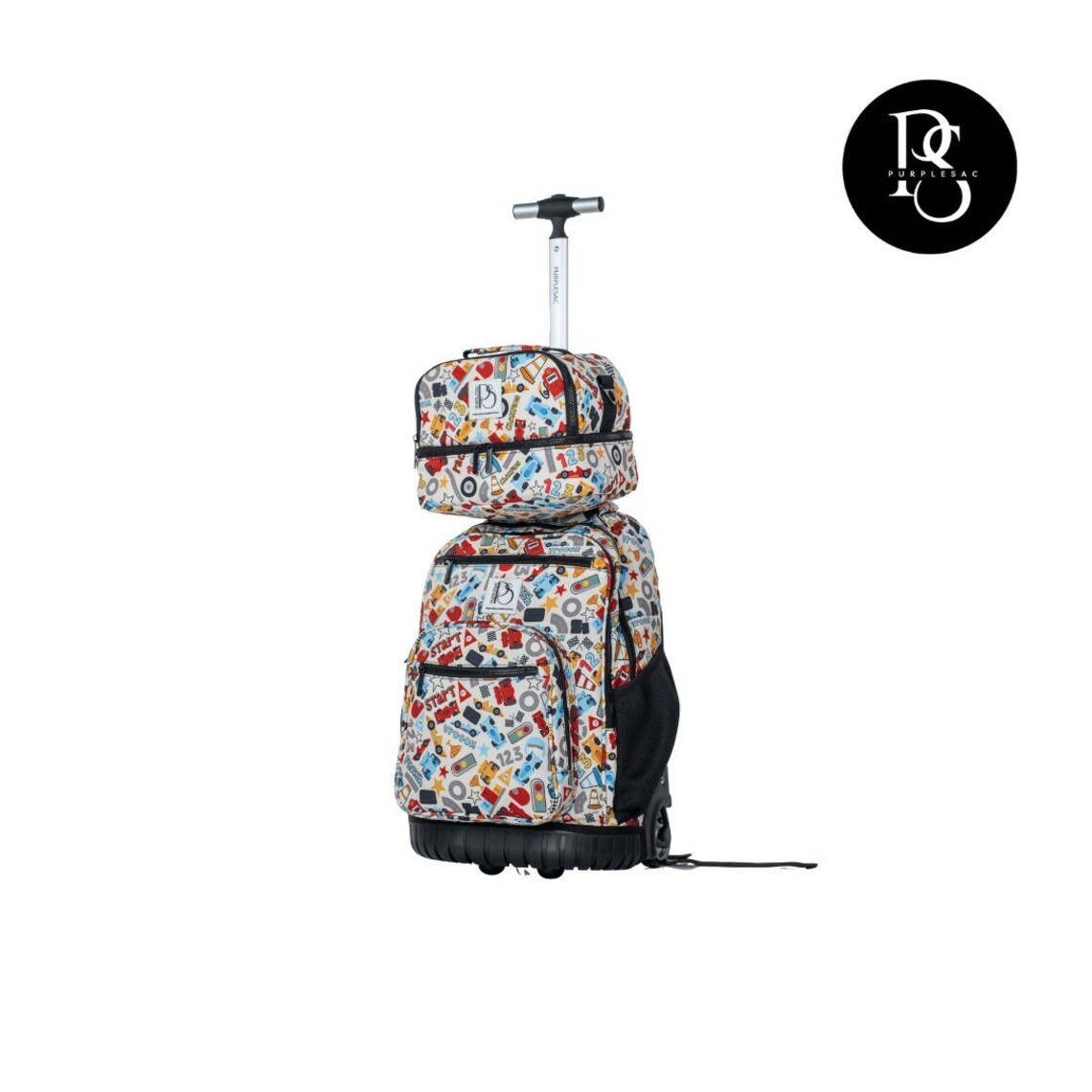 Rolling Trolley Backpack & Lunch Bag COMBO (racing Car) by Purplesac - Etsy
