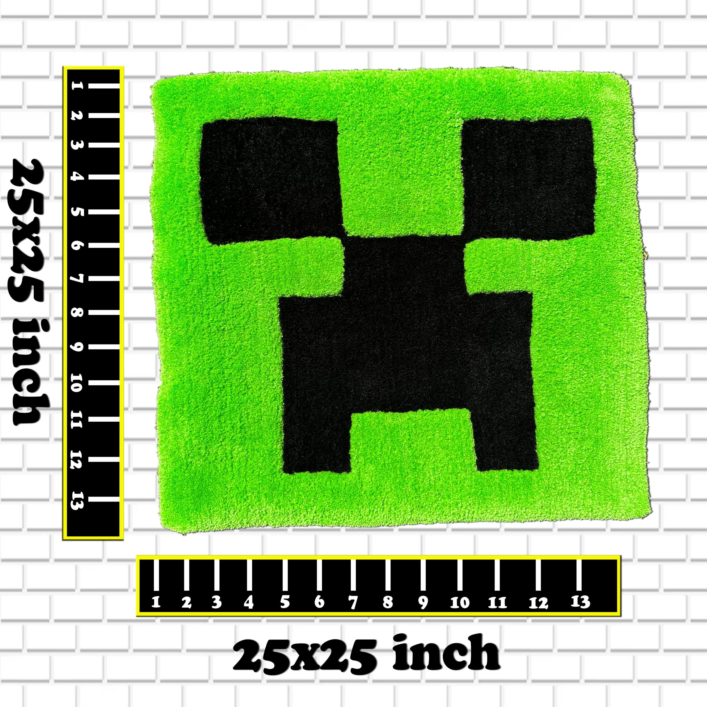 Minecraft Creeper Rug | Handmade | Custom Rug | Very Softy and Cute ...