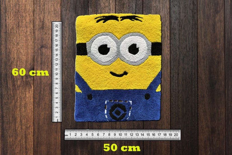 Minion Tufted Rug| Handmade | Custom Rug | Very Softy and Cute | Gift ...