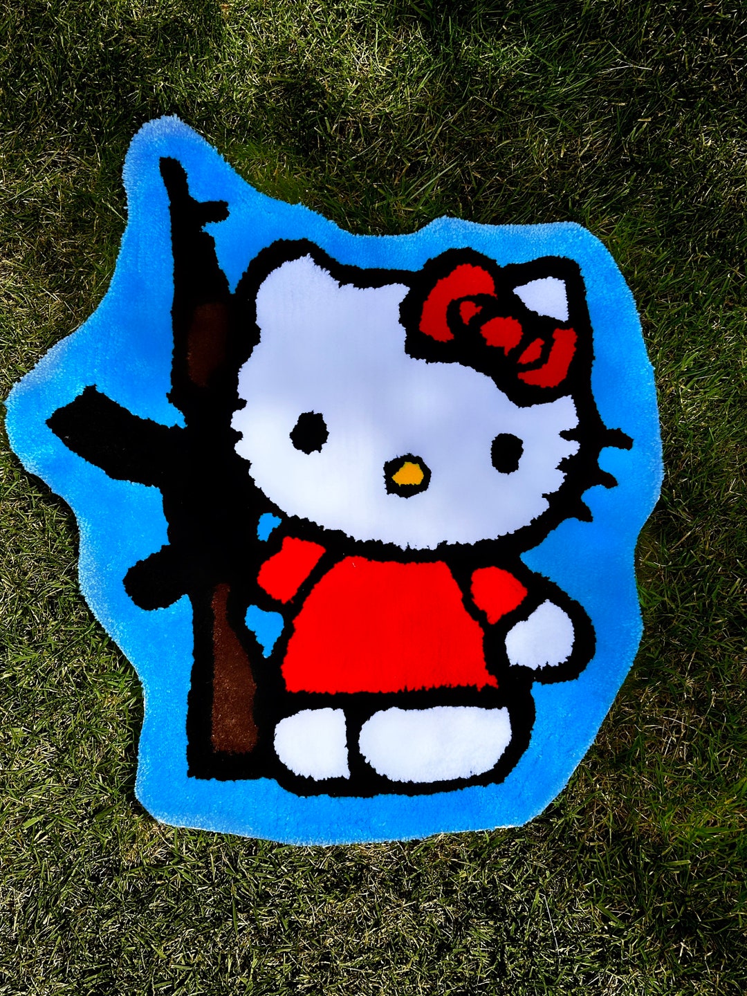 Hello Kitty Tufting Rug Handmade Custom Rug Very Softy and Cute Kitty ...