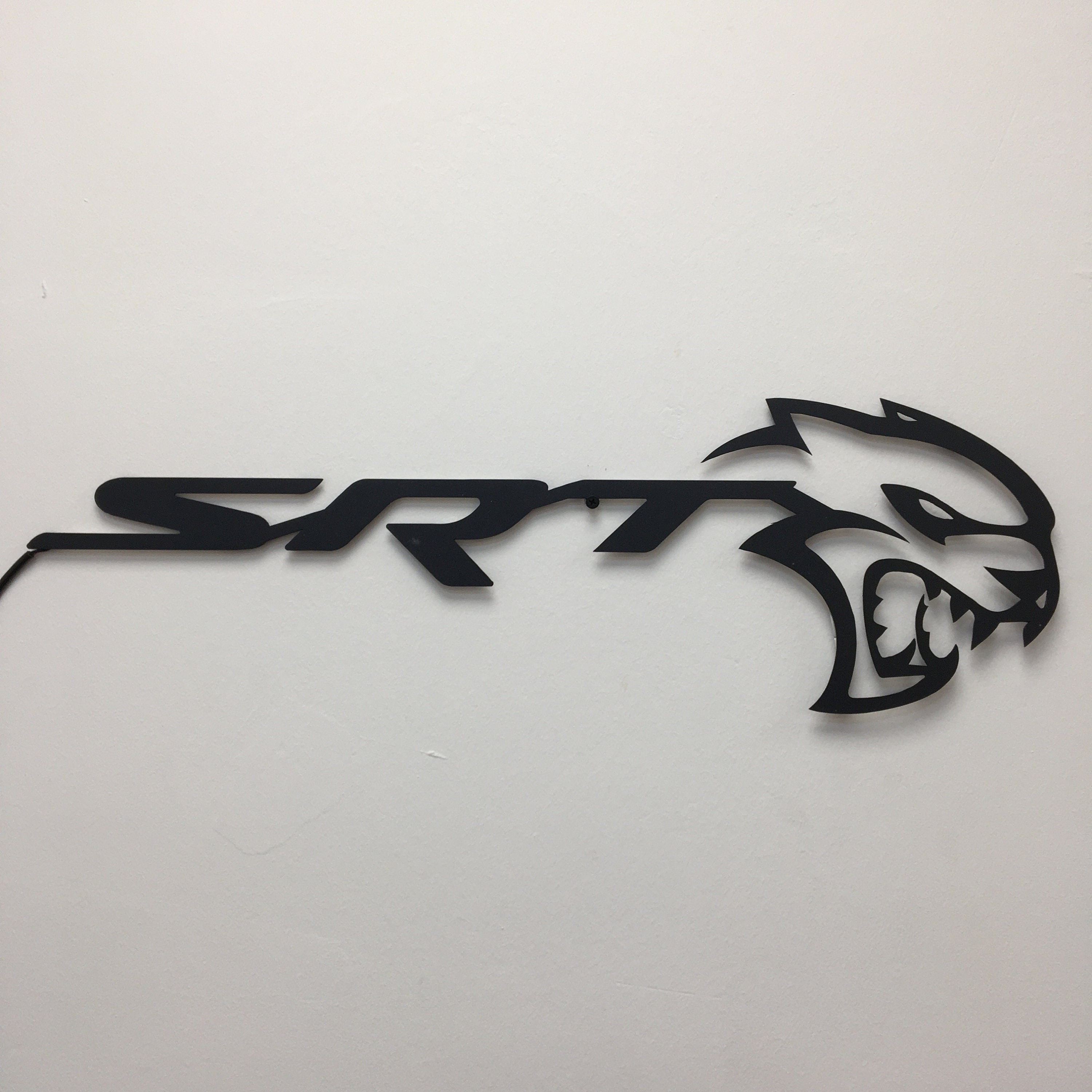 Lighted Dodge HELLCAT SRT Metal Sign, SRT Hellcat, Dodge Challenger Led ...