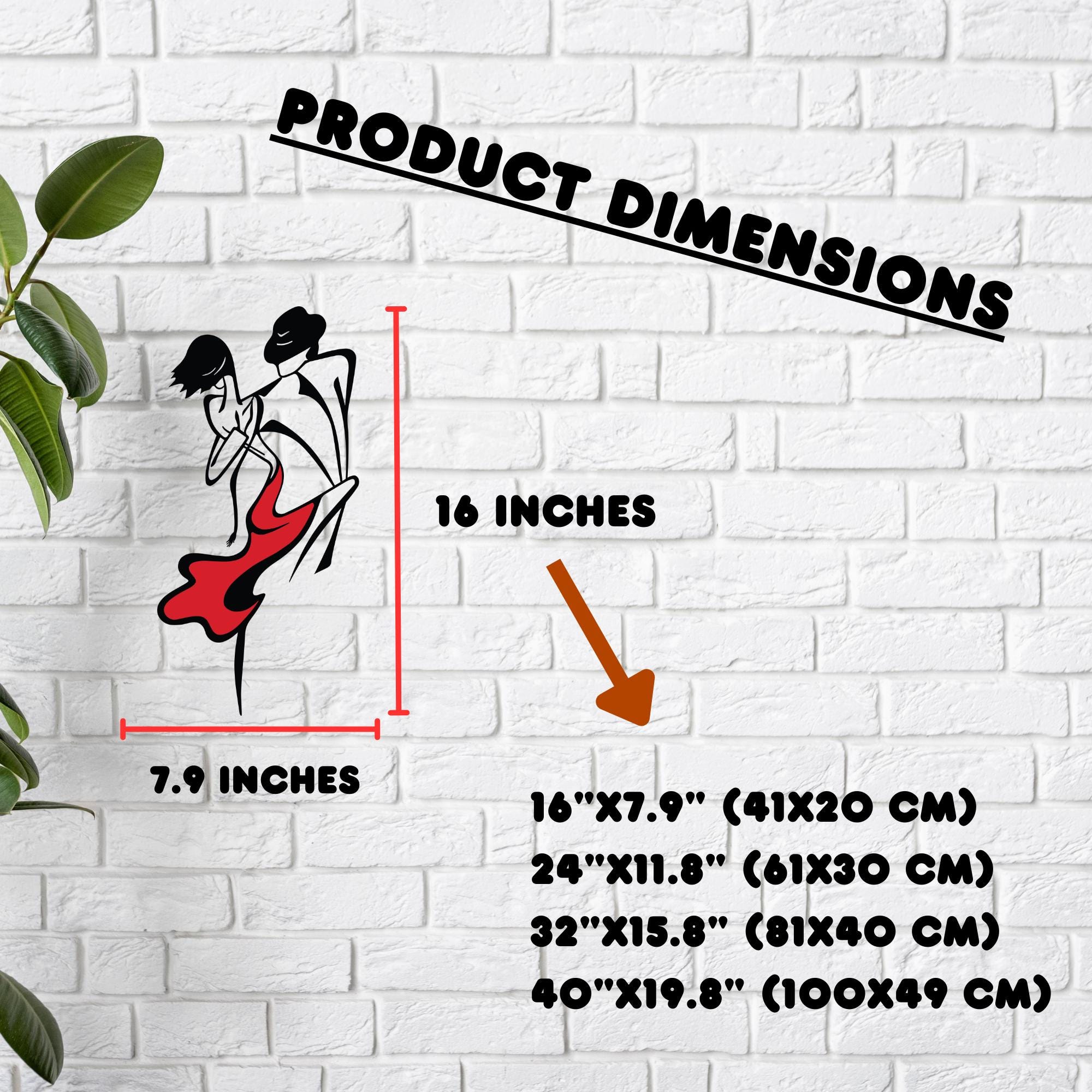 Dancing Couple Metal Wall Art, Ballroom Dance Wall Decor, Tango Wall ...