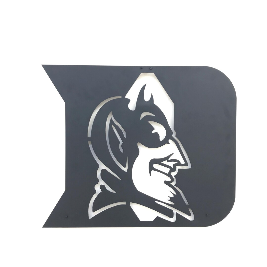 Duke Blue Devils Lighted Metal Wall Sign, Duke Basketball Gift Art, Man ...