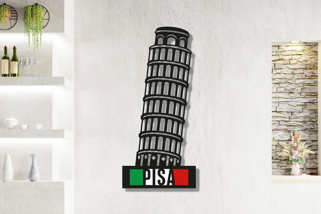 Pisa Tower Metal Wall Art, Italy Icon, Travel Gift - Etsy