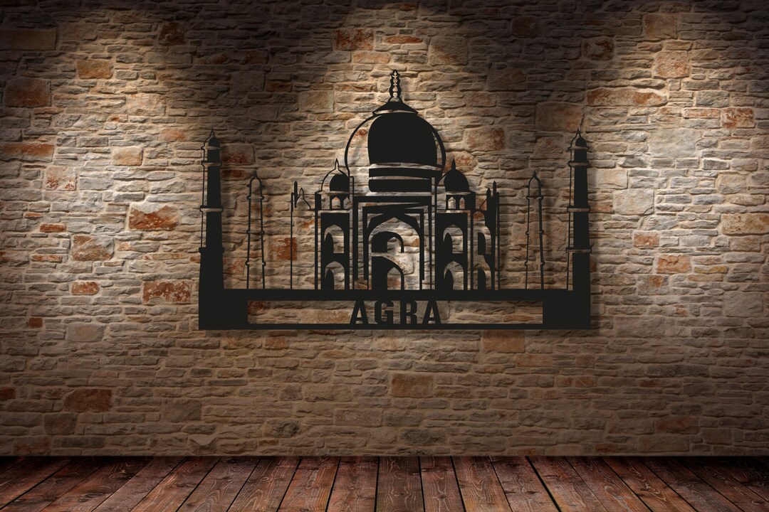 Taj Mahal Metal Wall Art, Taj Mahal Agra Sign, Building Home Decor, Taj ...
