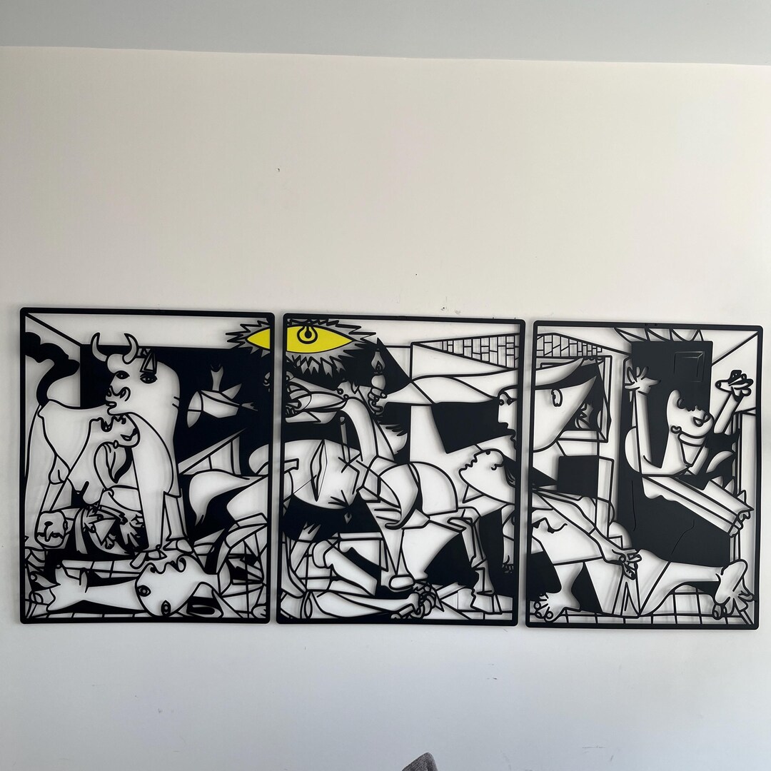 Guernica Metal Wall Art: Pablo Picasso Triptych, Modern Home Decor - Etsy