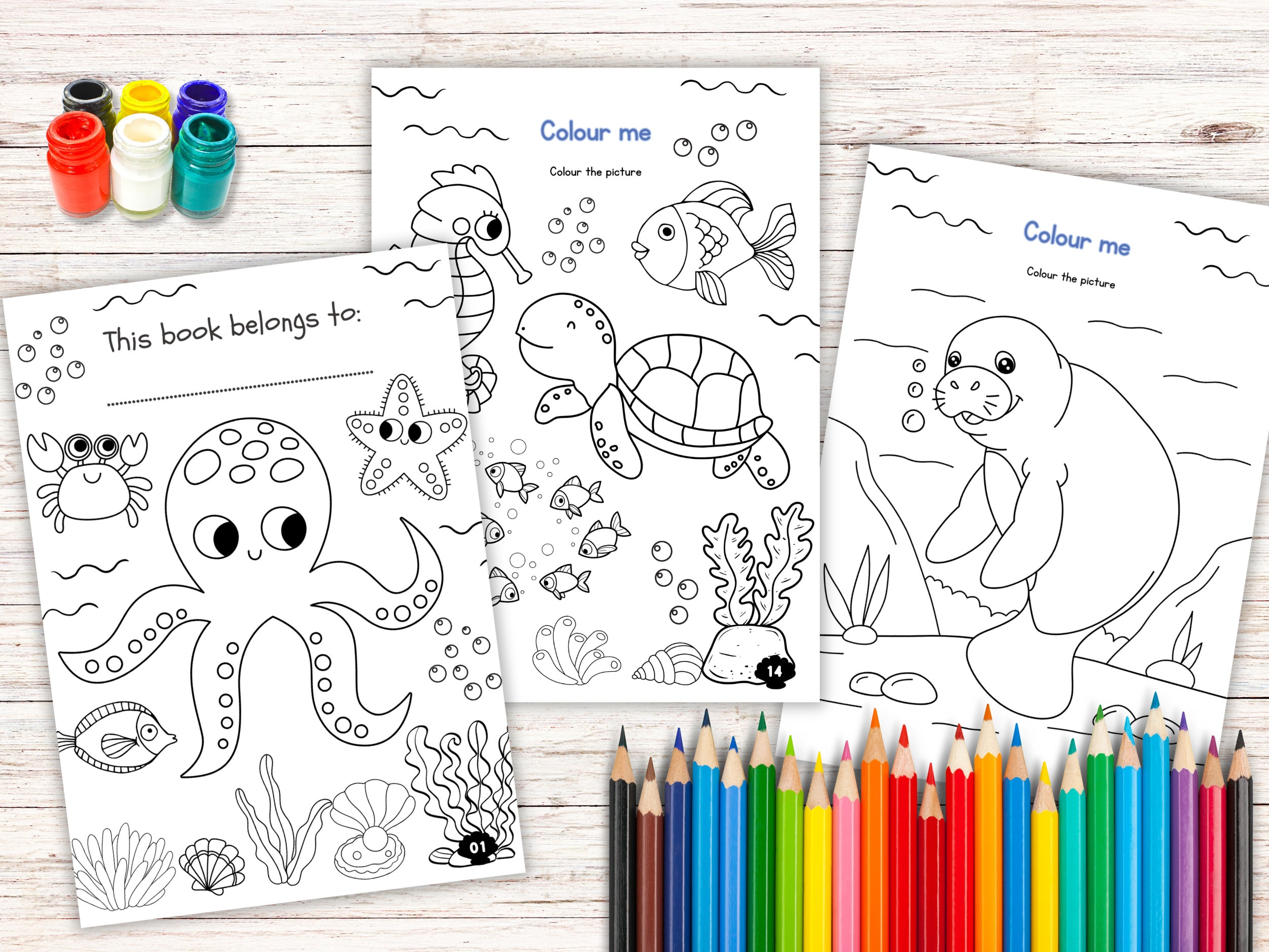 Under the Sea Theme Printable Preschool & Kindergarten Activity Book ...