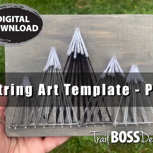 String Art Mountains - Etsy