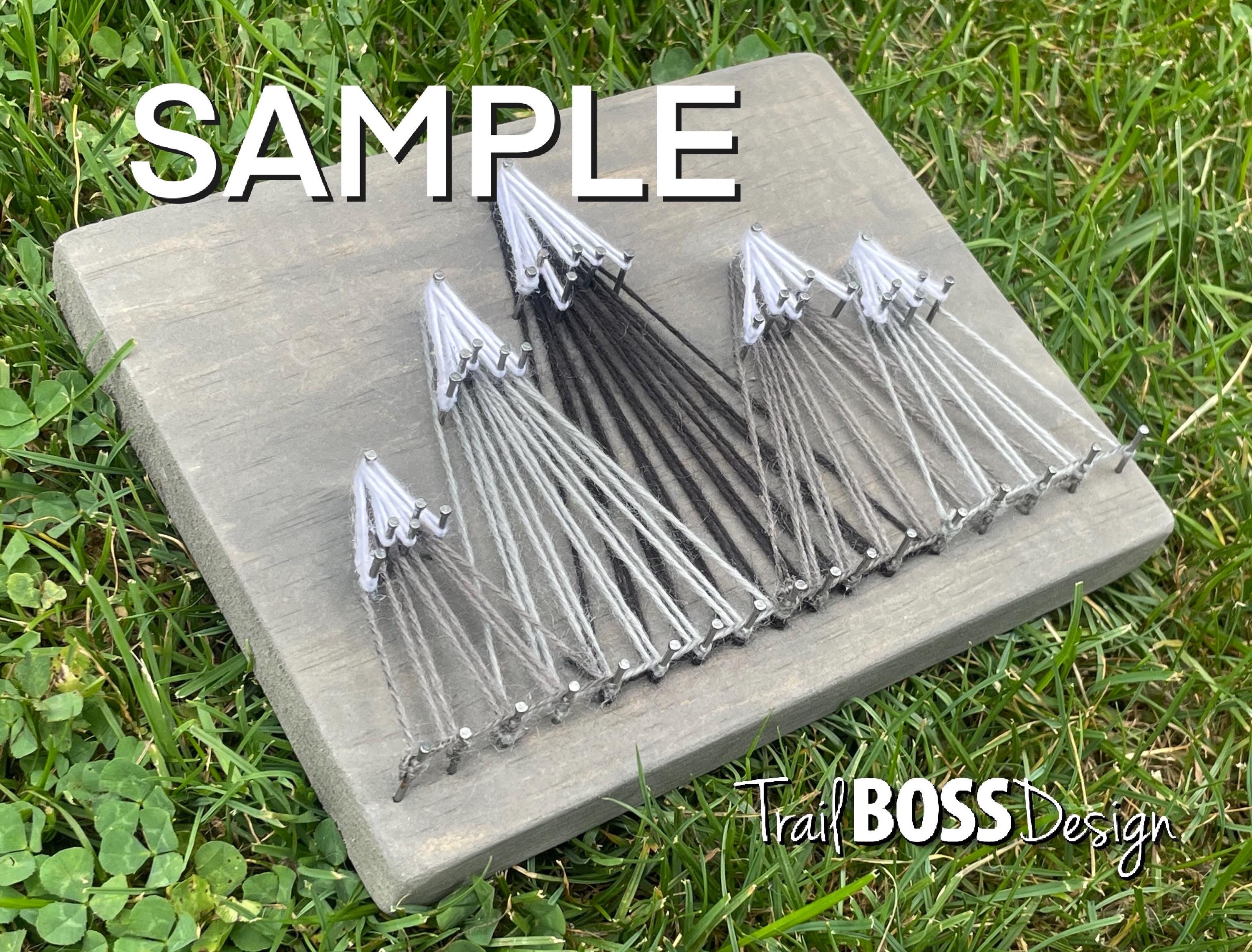 Printable String Art Mountain Template, Instant Download, Mountain ...