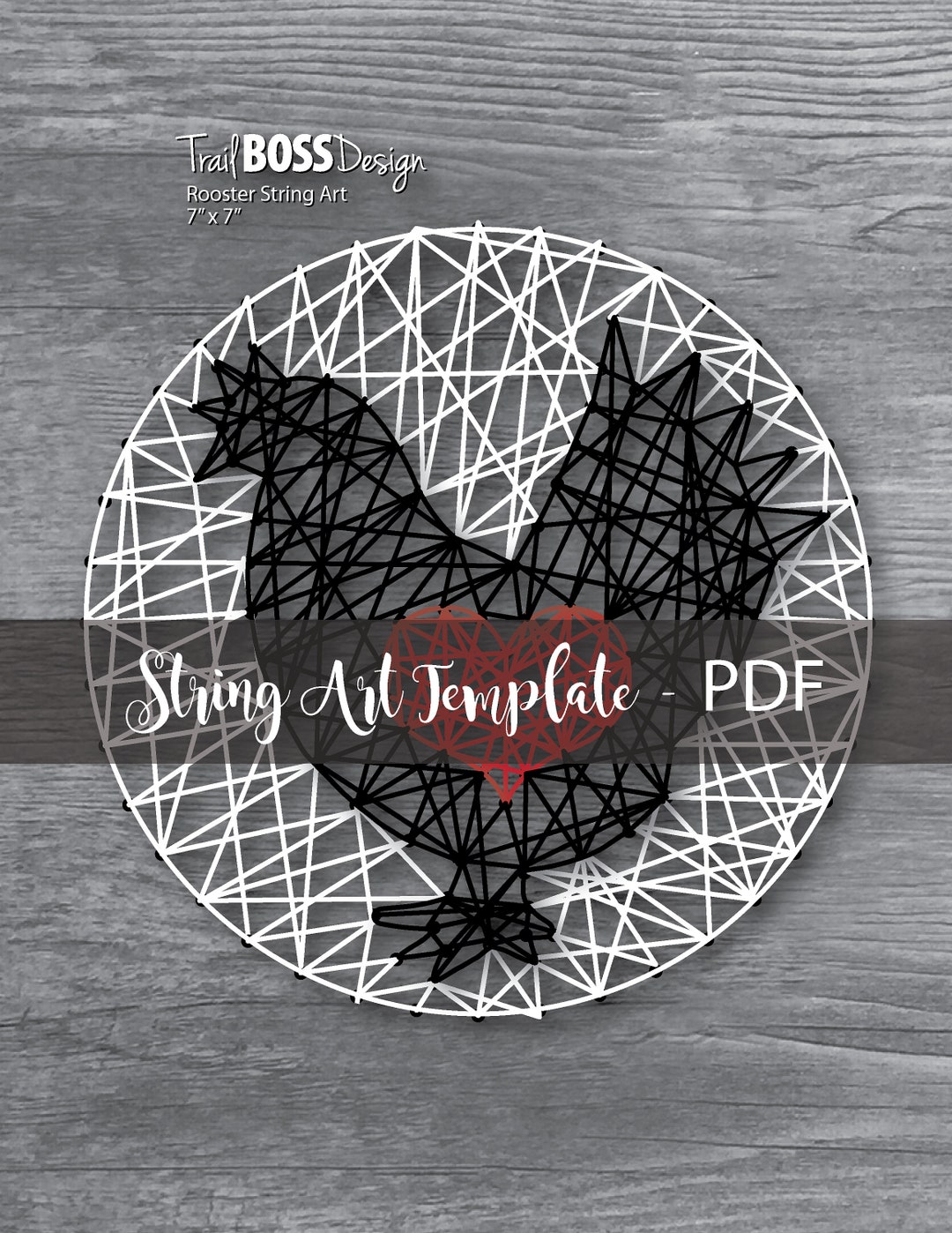 Printable String Art Chicken Template, Instant Download, Chicken ...