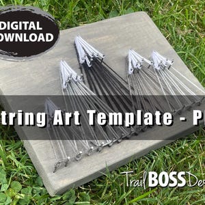 Printable String Art Mountain Template, Instant Download, Mountain ...