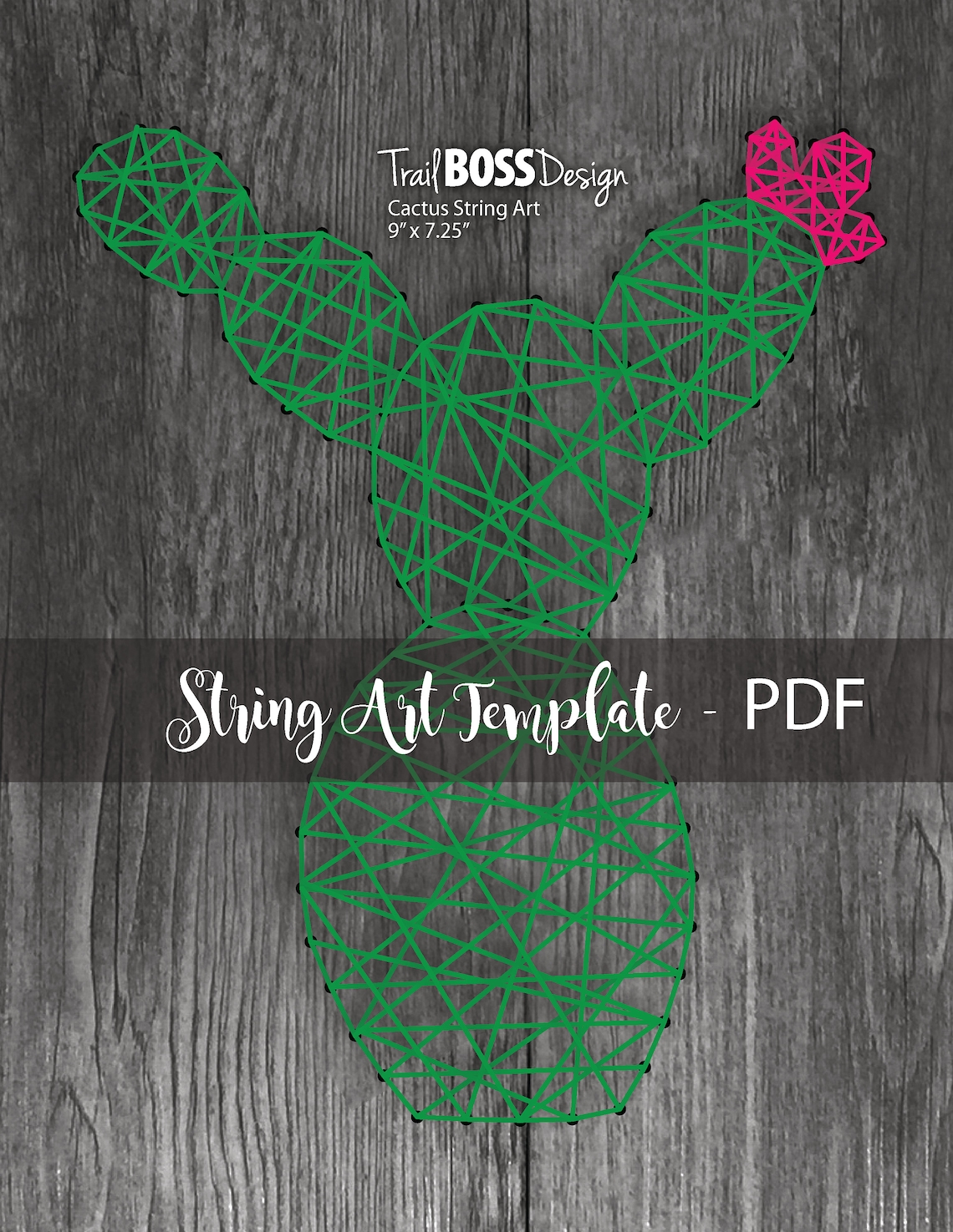 Printable String Art Cactus Template, Instant Download, Cactus Template ...