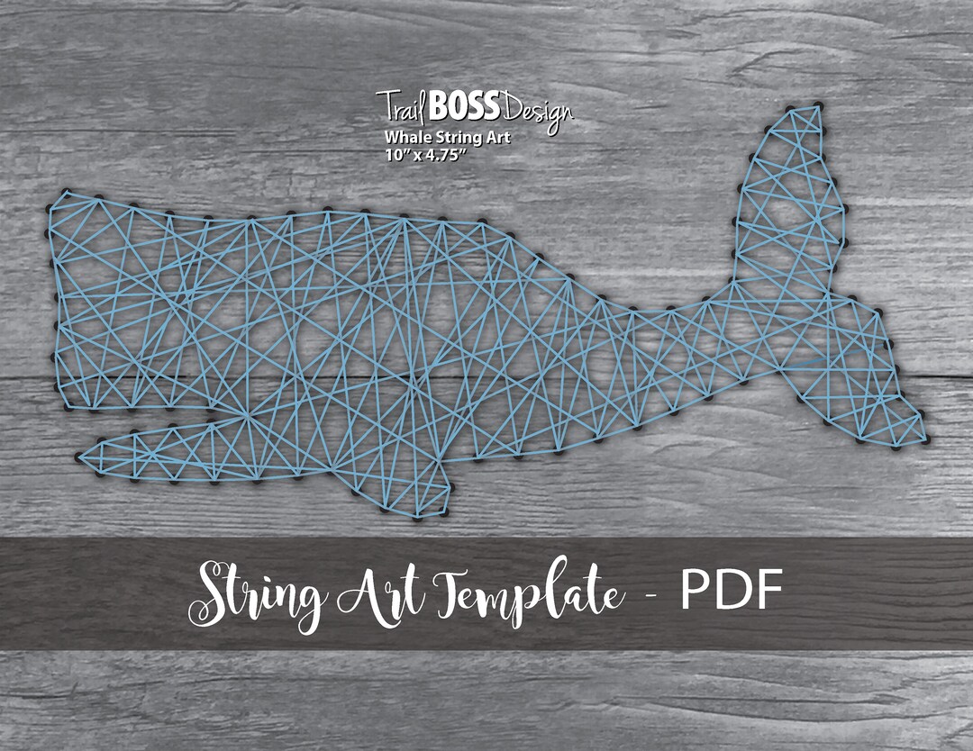 Printable String Art Whale Template, Instant Download, Whale Template ...