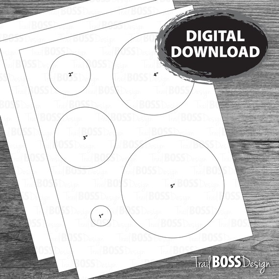 Quick and Simple Printable Circle Template-INSTANT DOWNLOAD | Etsy