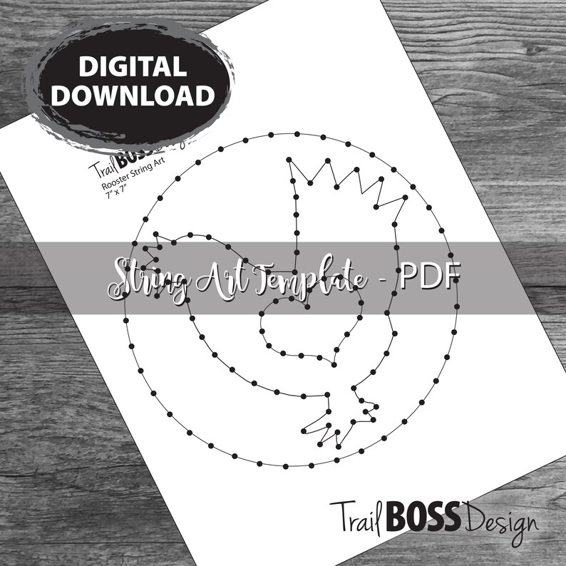 Printable String Art Chicken Template, Instant Download, Chicken ...