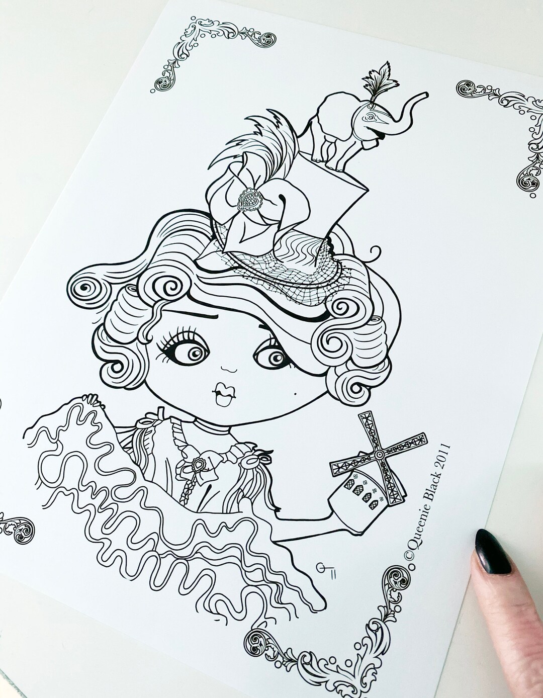 Instant Download Moulin Rouge Coloring Page Pocket Full of - Etsy