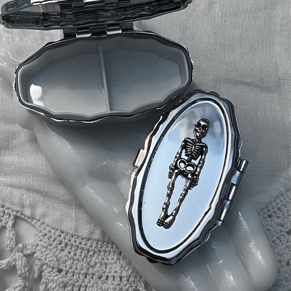 Small Skeleton Pill Box - Etsy