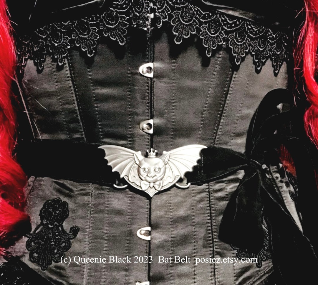 Handmade Gothic Bat Belt Buckle Metal Antique Silver Color Finish With ...