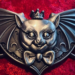 Handmade Gothic Bat Belt Buckle Metal Antique Silver Color Finish With ...