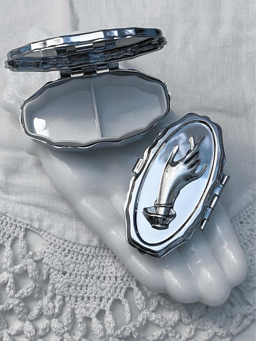 Victorian Hand Pill Box Goth Witchy - Etsy