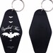 Spoiled Bat Puffball Goth Keychain With Obsidian and Bat Charms - Etsy
