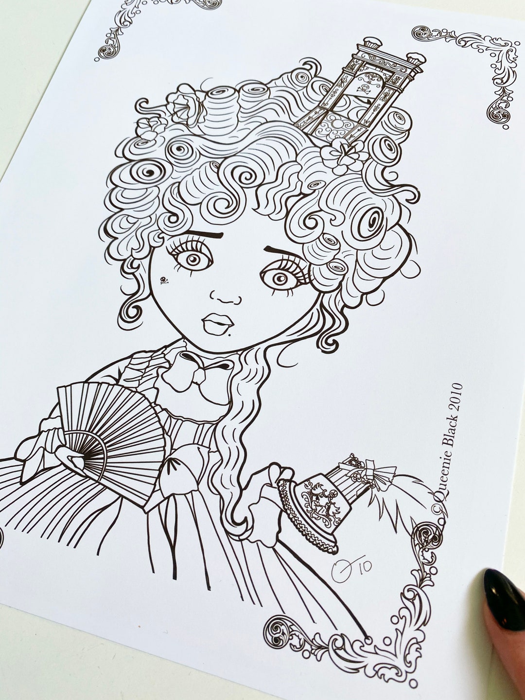 Coloring Page Instant Download Marie Coloring Page Pocket Full of ...