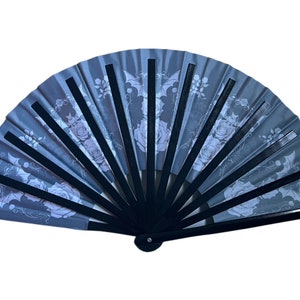 Bats and Roses Black and White Large Gothic Hand Fan Home Wall Decor - Etsy