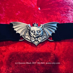 Handmade Gothic Bat Belt Buckle Metal Antique Silver Color Finish With ...