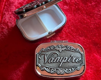 Vampire Storage Tins / Vampire Vitamins / Goth Pill Box / Pills ...