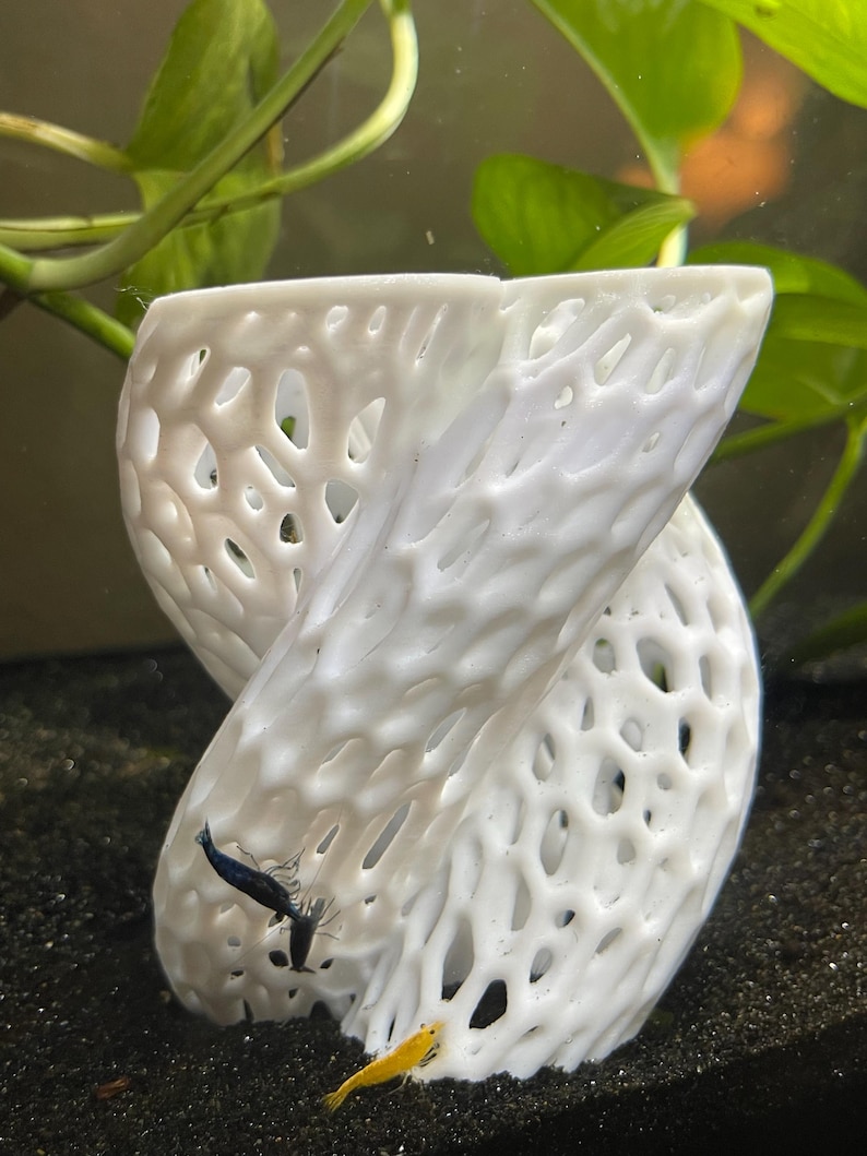 Tricove Aquarium Cave for Shrimp and Nano Fish – Modern Aquascape Decor ...