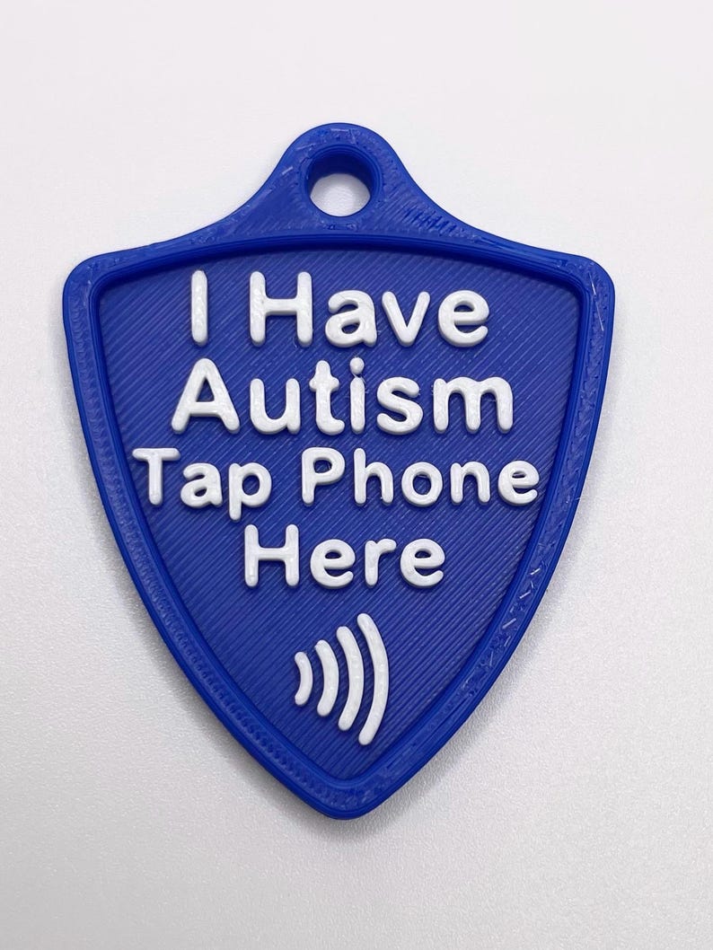 NFC Medical Alert Keychain – Nonverbal Autism Safety Tag, Emergency ...