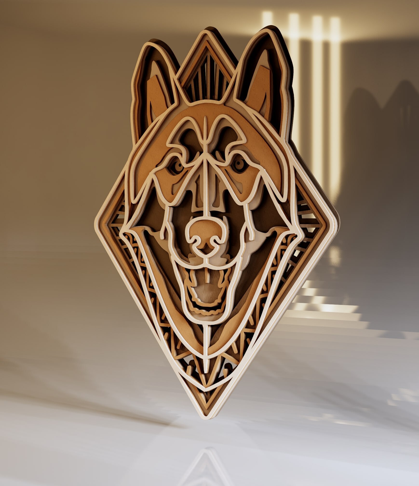 Husky SVG, 3D Laser Cut, Multilayer Dog, Cricut Design, Wood Cutouts ...