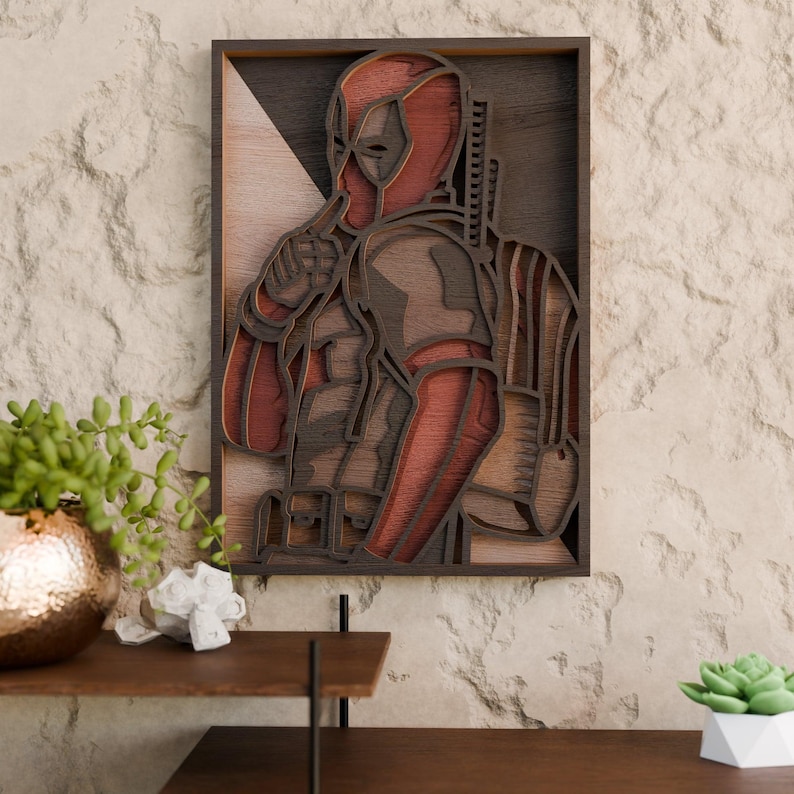 Deadpool SVG | Funny Antihero Wall Art Design | Layered Comic Character ...