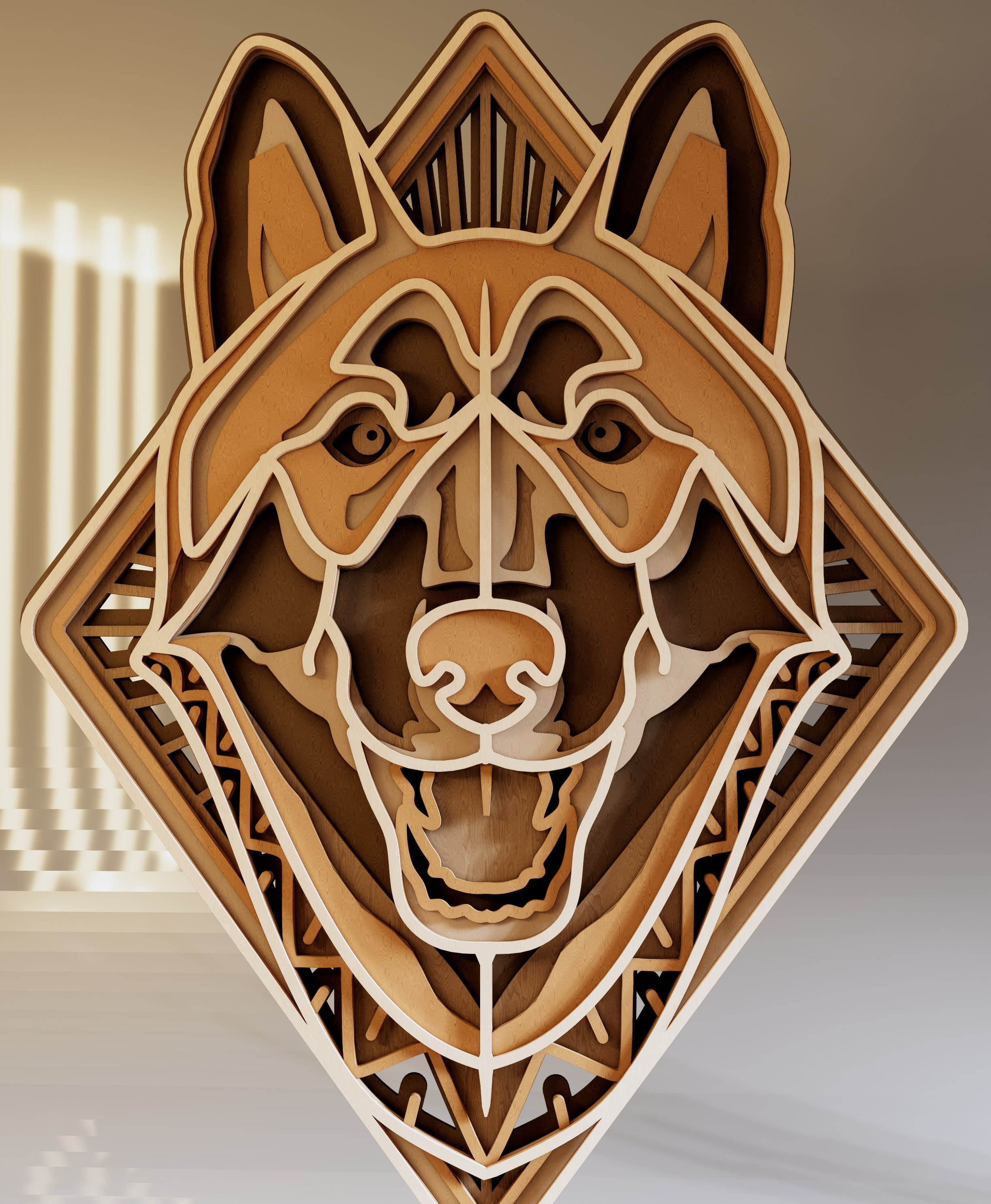Husky SVG, 3D Laser Cut, Multilayer Dog, Cricut Design, Wood Cutouts ...